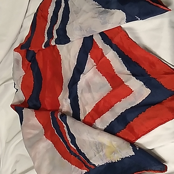 Vintage | Accessories | Vintage Red White Blue Scarf 27 X 28 Inches ...